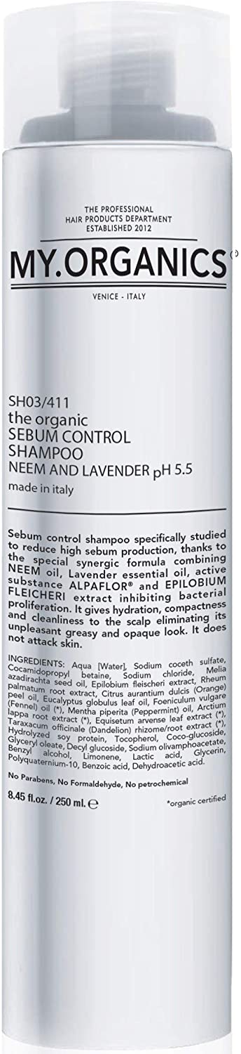 My.Organics The Organic Sebum Control Shampoo 250ml Shampoo Seboregolatore